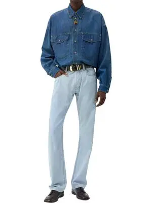 Versace Straight Chambray Jeans - Blue
