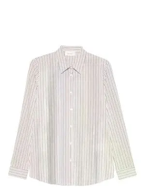 VICOLO Striped Shirt With Matching Tie - Brown
