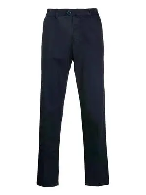 Kiton Off-centre Button Straight-leg Trousers - Blue