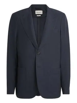 Oliver Peoples Linen-wool-cotton Finsbury Blazer - Navy