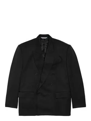 Balenciaga Wool Oversized Too Far Blazer - Black
