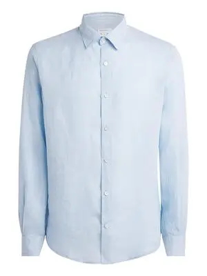 Sunspel Linen Shirt - Blue