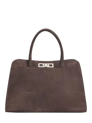 Fabiana Filippi Large Suede Josephine Top-handle Bag - Brown