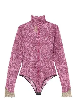Valentino Garavani Lace Floral Bodysuit - Red