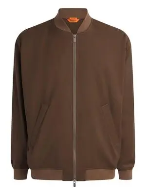Barena Venezia Virgin Wool Zip-up Bomber Jacket - Brown