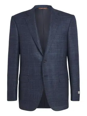 Canali Wool-cashmere-silk Blazer - Navy