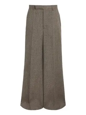 Rick Owens Wool Wide-leg Trousers - Black