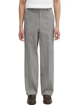Visvim Houndstooth Pattern Pressed-crease Trousers - Grey
