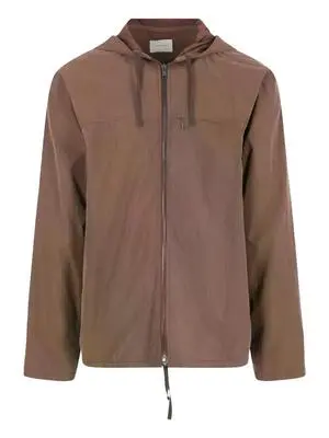 THE ROW Zip-up Hooded Windbreaker Jacket - Brown
