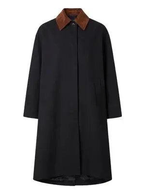 RÓHE Róhe Checked Mid-Length Coat With Contrasting Collar No