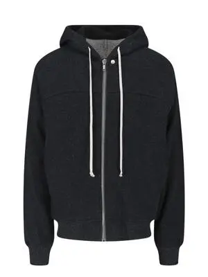 Rick Owens Long Sleeve Hooded Sweatshirt - Black