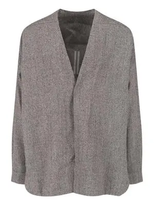 Rick Owens V-neck Long-sleeved Casual Jacket - Gray