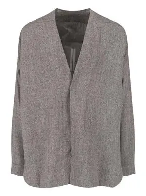 RICK OWENS Rick Owens V-Neck Long-Sleeved Casual Jacket