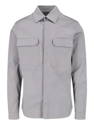 Rick Owens Collared Long-sleeved Shirt - Gray
