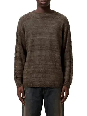 Our Legacy Striped Silk Crew Neck Sweater - Brown