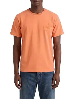 JW Anderson Cotton T-shirt With Monogram - Orange