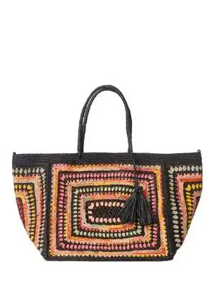 BTB LOS ANGELES Addison Tote Bag - Black/multi