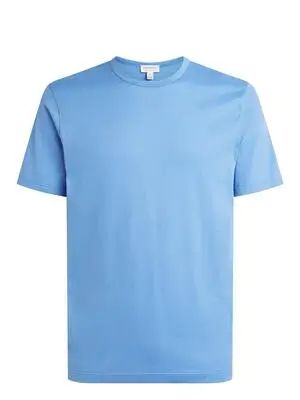 Sunspel Supima Cotton Classic T-shirt - Blue