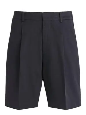 NN.07 Kay" Pleated Stretch-cotton Shorts - Navy
