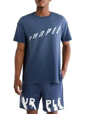 PURPLE BRAND Inside Out Graphic T-shirt - Blue