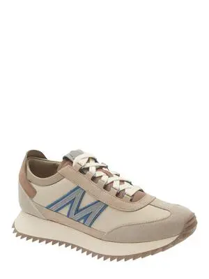 Moncler Suede & Nubuck Lace-up Sneakers - Mud Brown