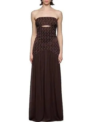 ET OCHS Strapless Gown - Espresso