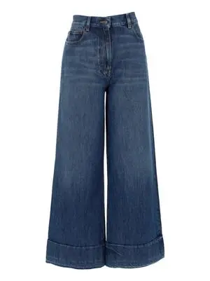 Valentino Garavani Mini Five-pocket Jeans - Denim