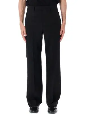 Valentino Garavani Slim Fit Virgin Wool Trousers - Nero