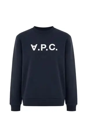 A.p.c. Crewneck Sweatshirt With Logo - Multicolour