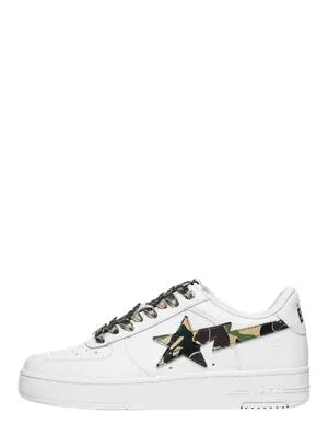 A BATHING APE Sta Abc Camo Low Top Sneakers - Green/white