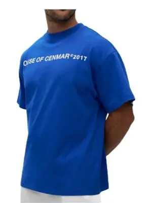 HOUSE OF CENMAR Printed T-shirt - Blue