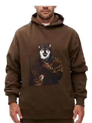 HOUSE OF CENMAR Graphic Hoodie - Brown