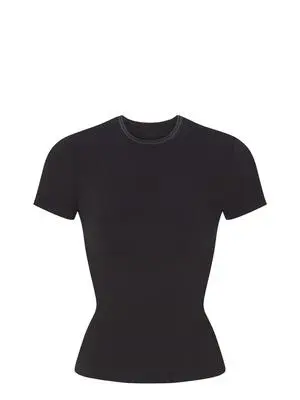Nike X Skims Ribbed Seamless Baby T-shirt - Obsidian