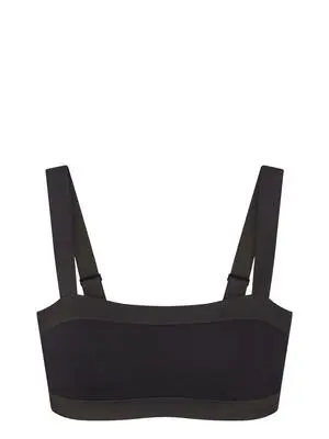 Nike X Skims Matte Shine Mix Straight-neck Bra - Obsidan/igneous