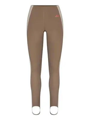 Nike X Skims Shine High-waisted 26 Stirrup Leggings With Drawcord 'truffle Stone - Truffle/stone
