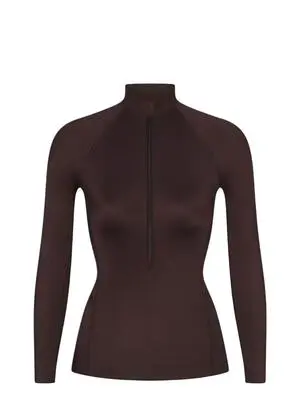 Nike X Skims Shine Long-sleeve Half-zip Top - Phoenix