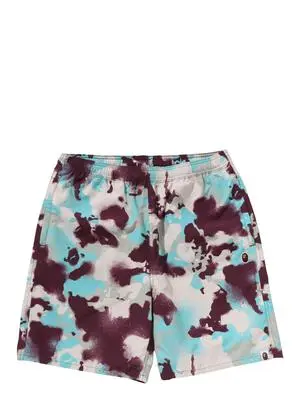 A BATHING APE A Bathing Ape Camouflage Print Beach Shorts