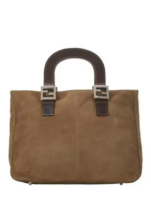 Fendi Suede Handbag - Brown
