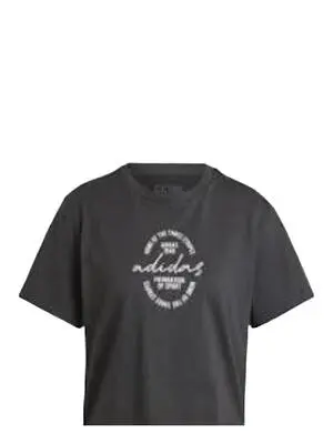 Adidas Brand Love Signature Graphic" T-shirt - Black