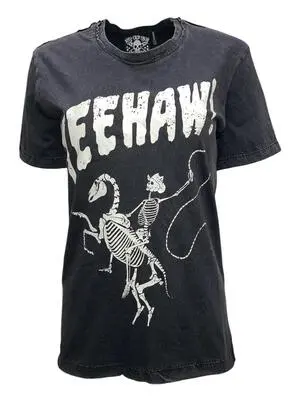 ANY OLD IRON Acid Wash Graphic T-shirt - Grey