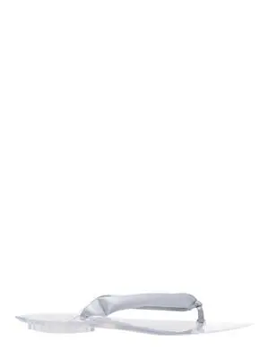 Alaïa Satin And Tpu Flip Flops - Silver
