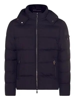 MOORER Hooded Quilted Down Jacket - Black