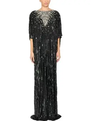 Jenny Packham Quana Embellished Dress - Black