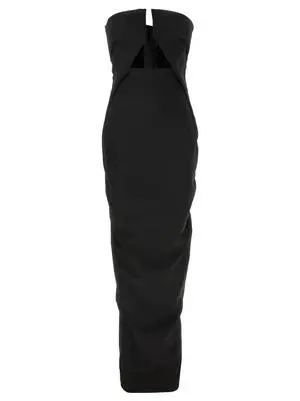 Rick Owens Maxi Prong Gown Cut-out Dress - Black