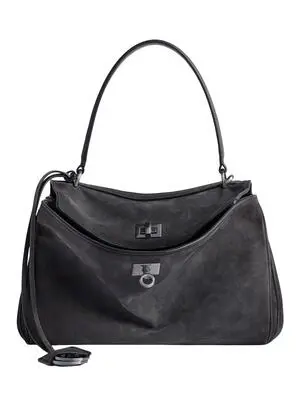 Balenciaga Rodeo S Suede Crossbody Bag - Multicolor
