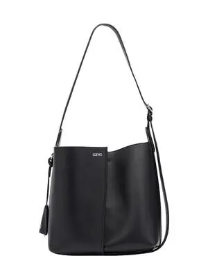 Loewe Bilbao Medium Leather Tote Bag - Black