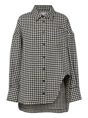 Attico Houndstooth Virgin Wool Shirt - Multicoloured