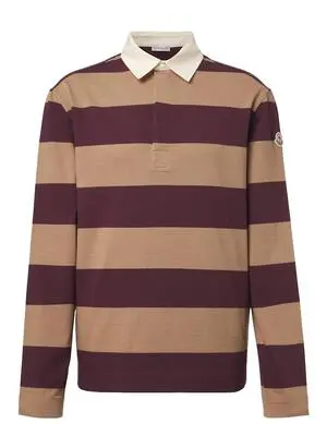 Moncler Striped Cotton Piqué Polo Shirt - Multicoloured