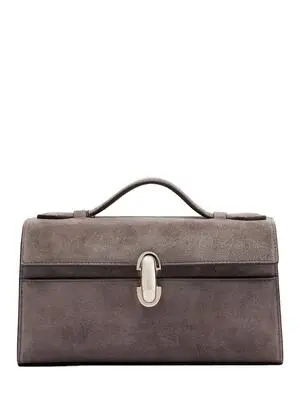 Savette Symmetry Pochette Suede Top-handle Bag - Grey