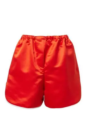 THE FRANKIE SHOP Adia Satin Shorts - Red